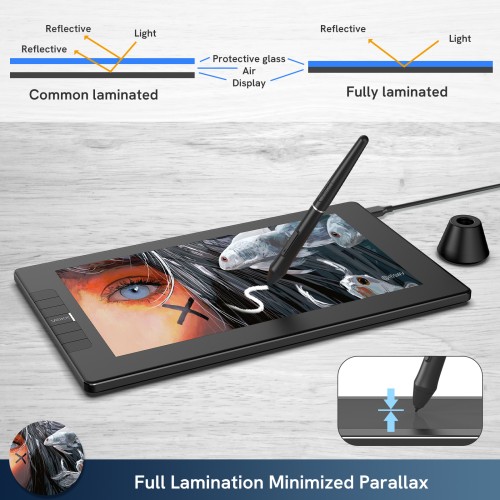 VEIKK Studio VK1200 V2 Full laminated and High resolution Display Tablet