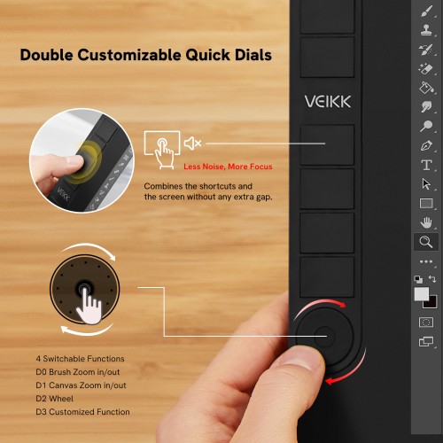 VEIKK Studio VK2200Pro Full laminated and High resolution Display Tablet