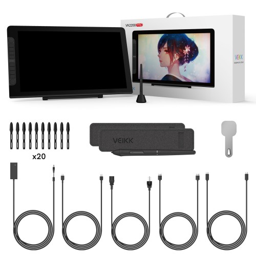 VEIKK Studio VK2200Pro Full laminated and High resolution Display Tablet