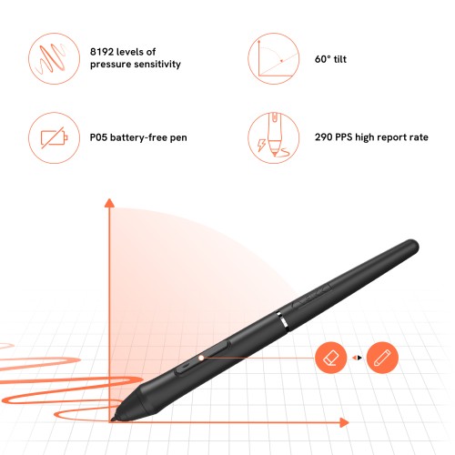Veikk Voila L Drawing Pen Tablet With Ultra Fluid Mechanical Typing