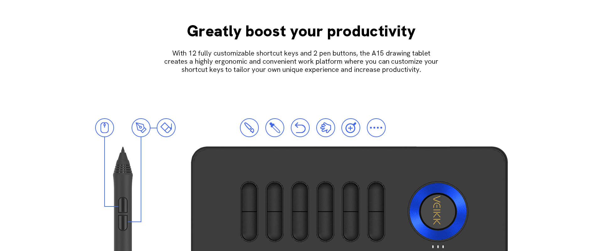 VEIKK Creator A15 Pen Tablet & Digital Pen Tablet