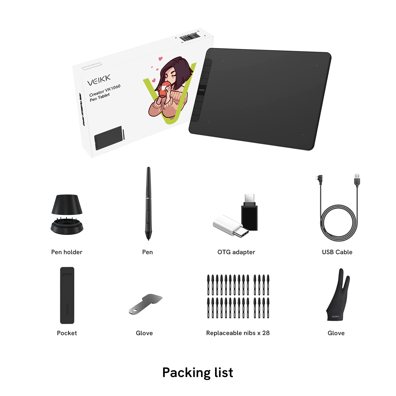 VEIKK Creator VK1060 Pen Tablet & Tablet for Digital Art