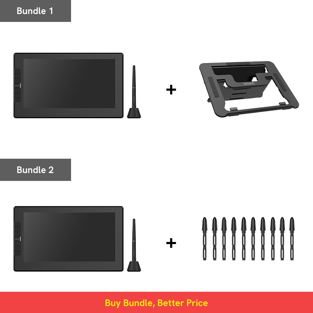 VEIKK Studio VK1200 Full laminated and High resolution Display Tablet