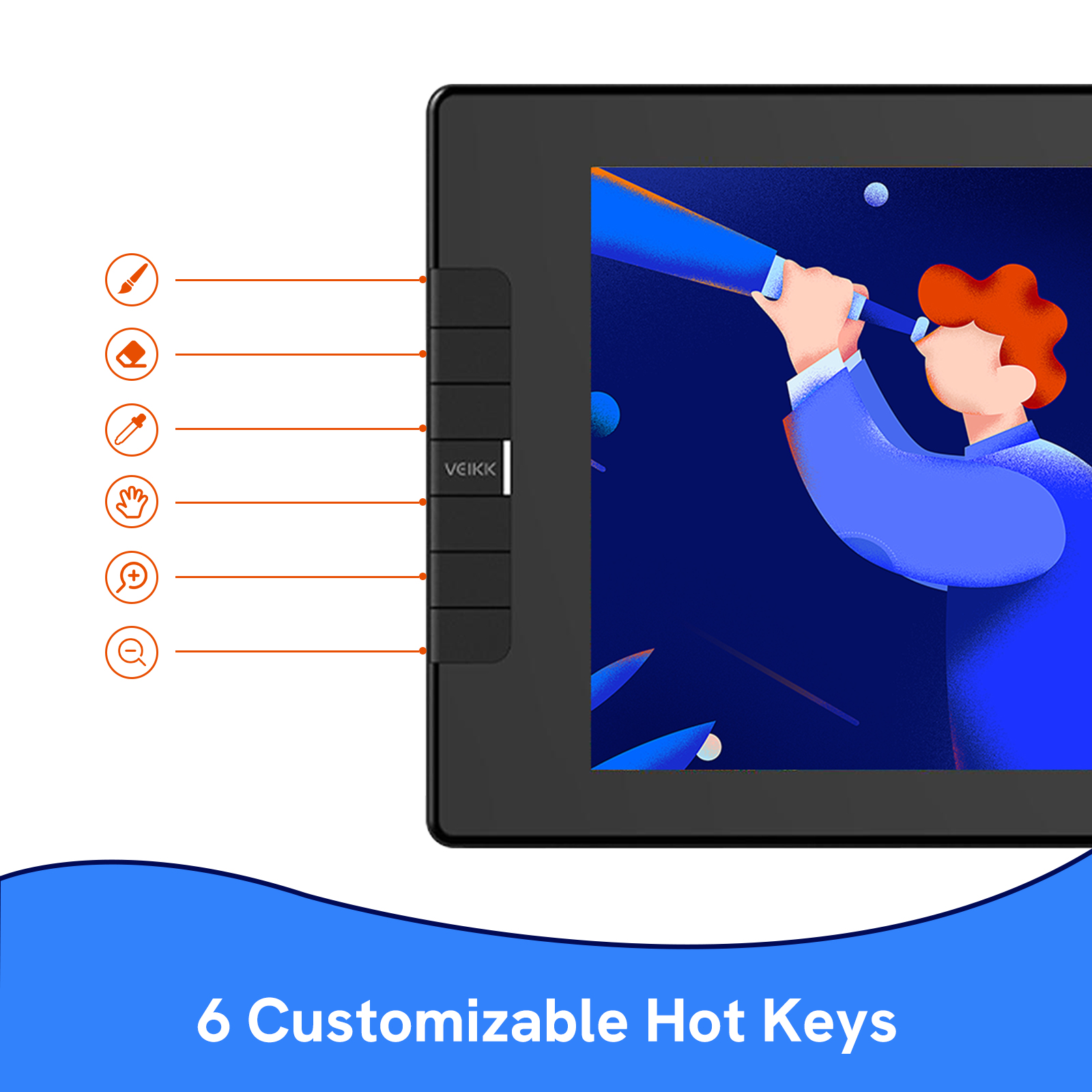 VEIKK Studio VK1200 V2 Full laminated and High resolution Display Tablet