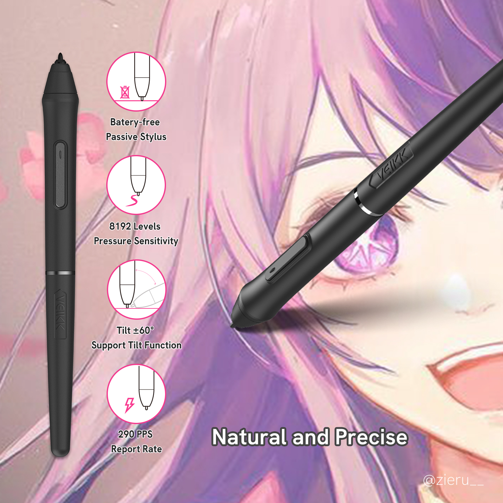 VEIKK Studio VK1200 Full laminated and High resolution Display Tablet