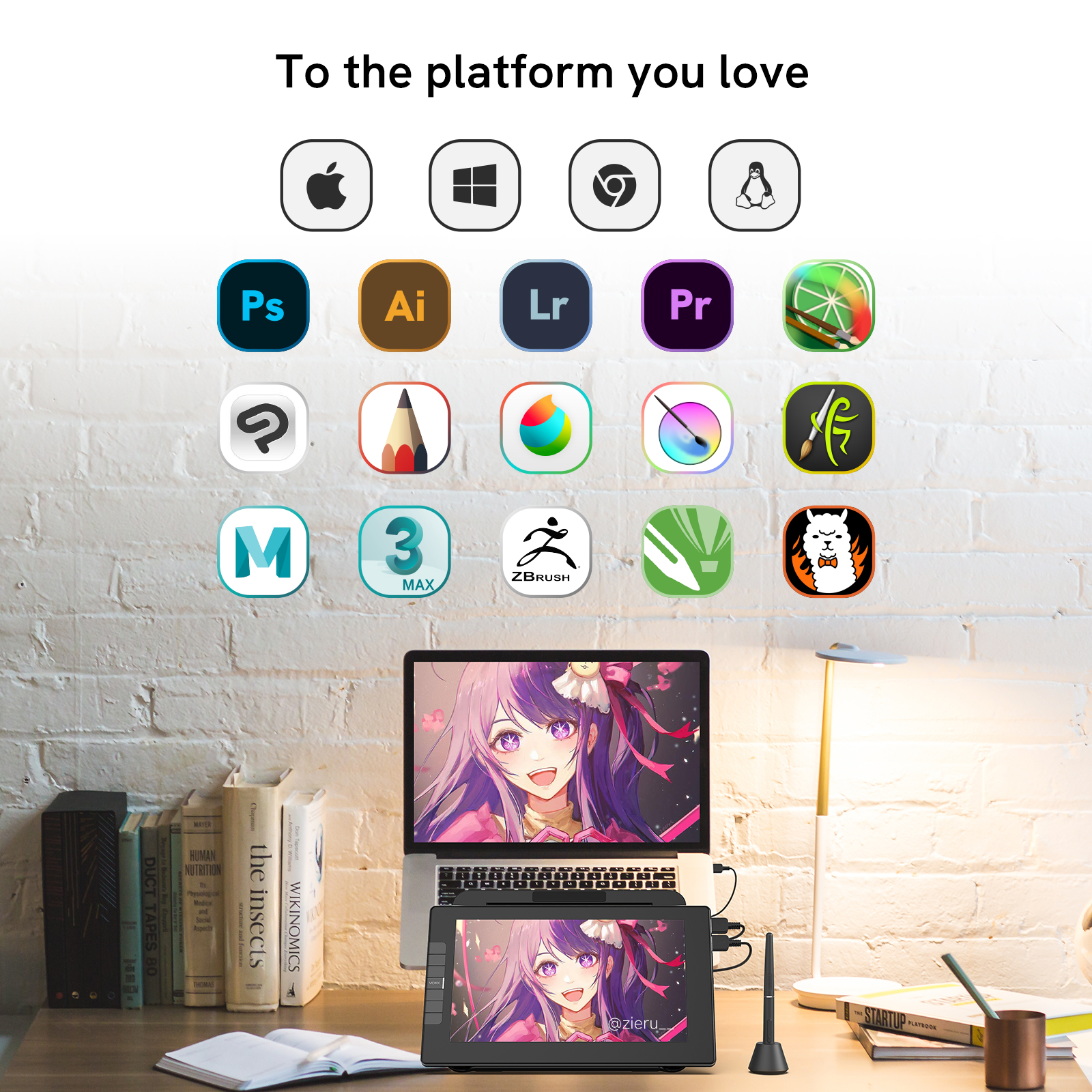 VEIKK Studio VK1200 Full laminated and High resolution Display Tablet