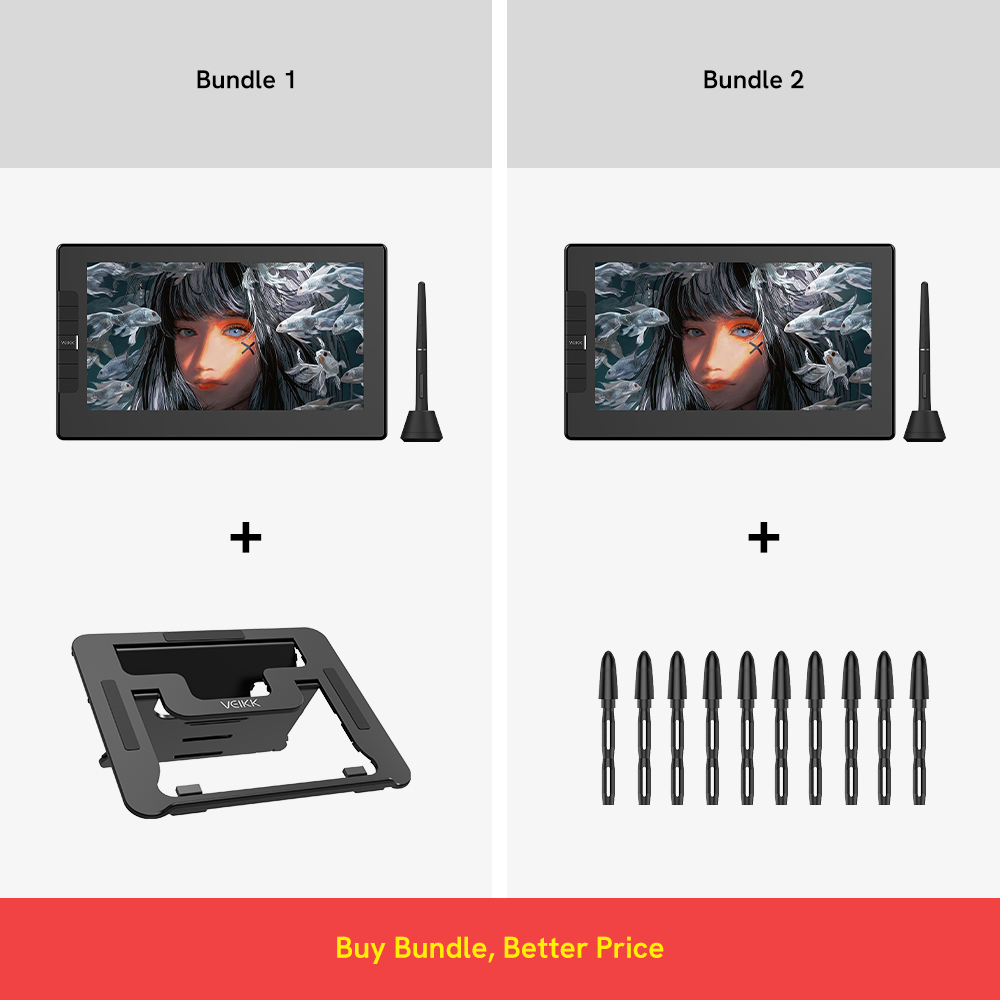 VEIKK Studio VK1200 V2 Full laminated and High resolution Display Tablet