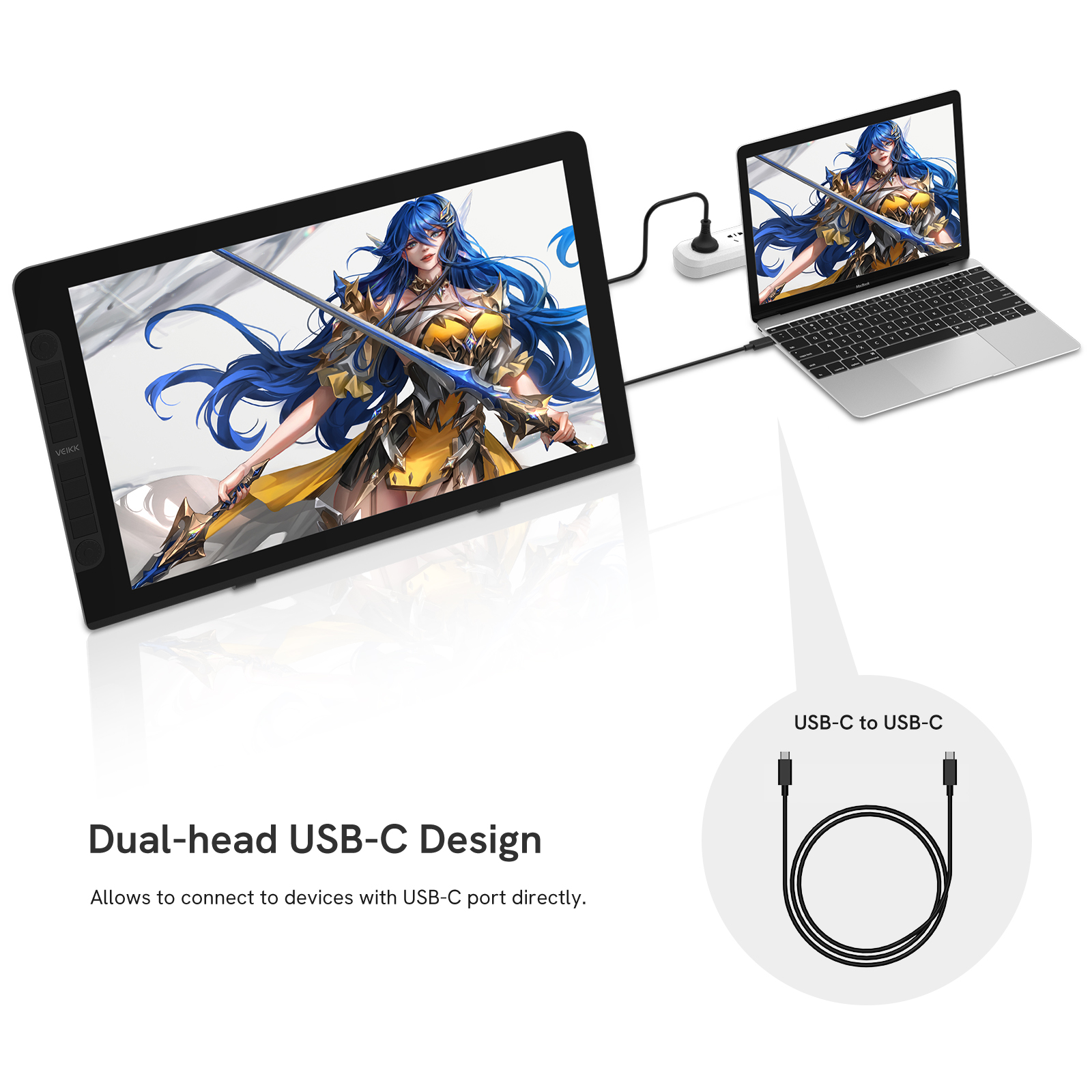 VEIKK Studio VK2200Pro Full laminated and High resolution Display Tablet