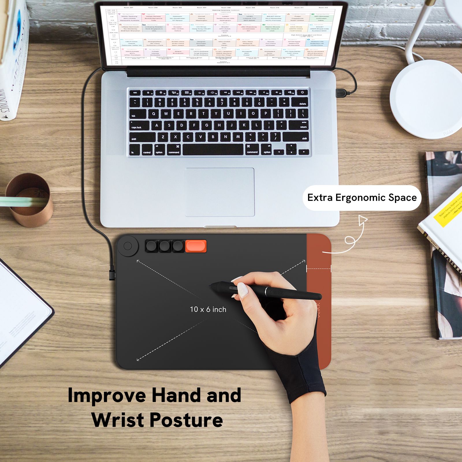 Veikk Voila L Drawing Pen Tablet With Ultra Fluid Mechanical Typing